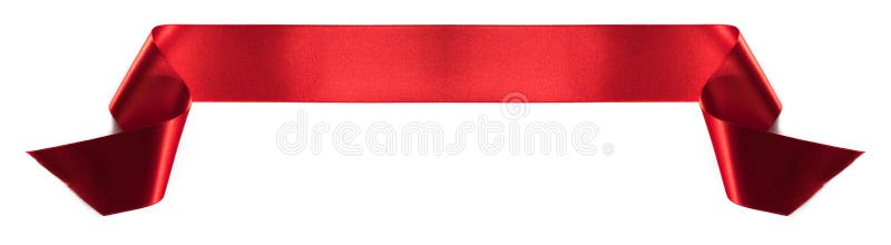 Satin Ribbon Banner on White Stock Photo - Image of flag, curve: 166067258