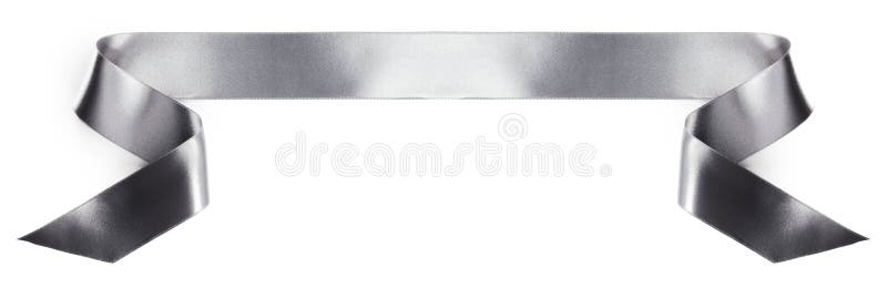 Silver Banner ribbon stock image. Image of satin, shape - 99154683