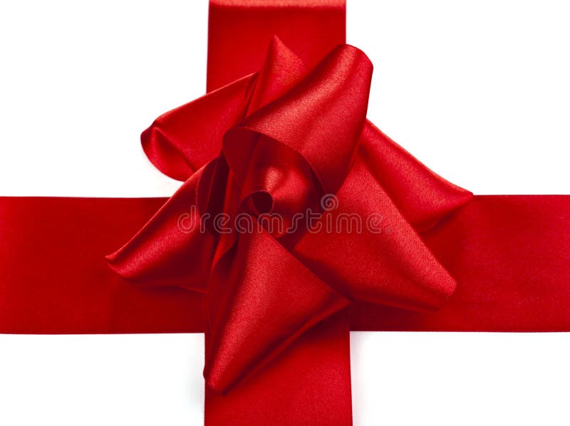 Satin ribbon tied in a bow stock illustration. Illustration of card ...