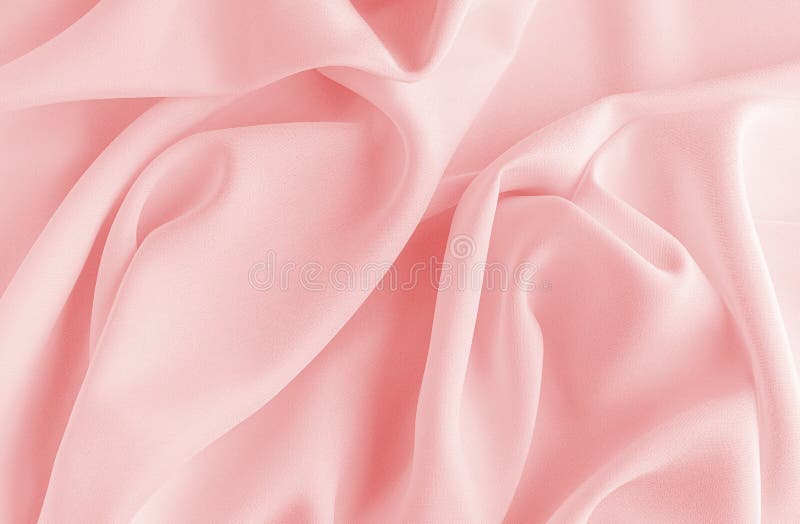 Satin Silk Fabric Pink Color for the Background. Crumpled Wavy Silk ...