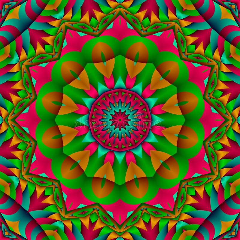 Star Flower Geometric Seamless Pattern Stock Illustration ...