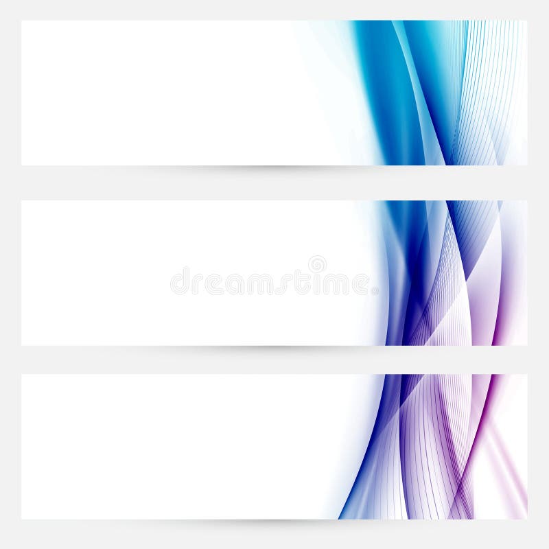 Set of Swoosh Speed Wave Abstract Web Headers Stock Vector ...