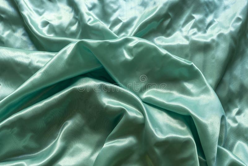 Satin Texture Fabric with Shiny Light Green Waves As Nice Background ...