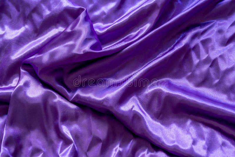 Satin Texture Fabric with Shiny Purple Waves Stock Image - Image of ...