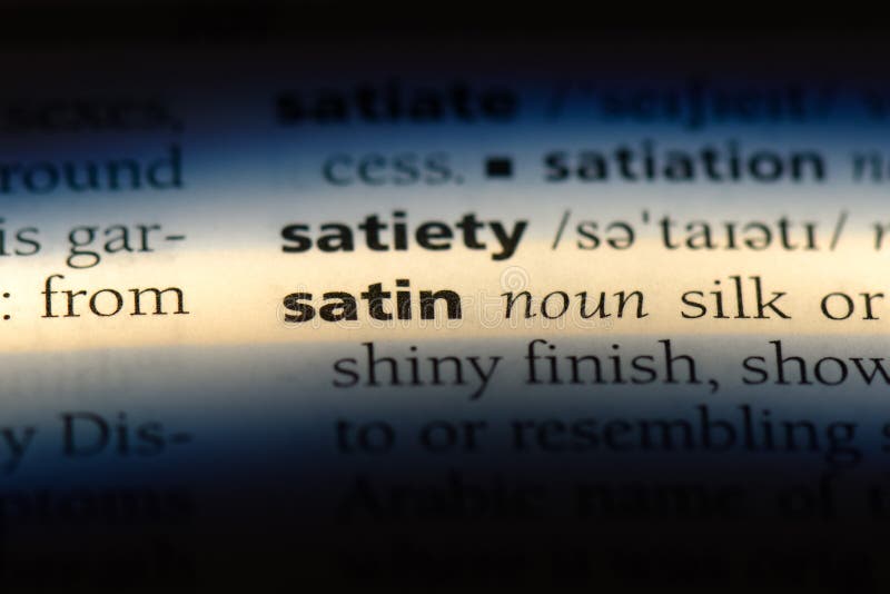 Satin stock image. Image of writing, text, definition - 126616803