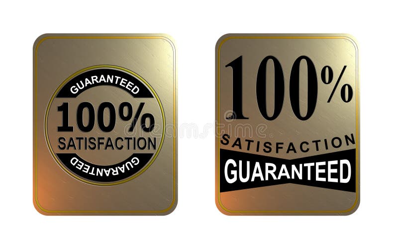 Satisfação garantida ilustração stock. Ilustração de sinal - 3419903