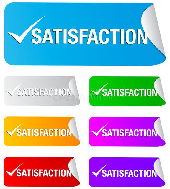 Satisfaction Check Mark,rectangular Stickers Stock Vector ...