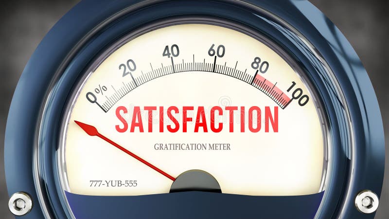 Satisfaction and Gratification Meter that Hits less Than Zero, Very Low ...