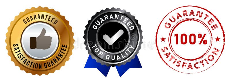 Satisfaction Guarantee Badge Stamp Label Sticker Vector Design Stock ...