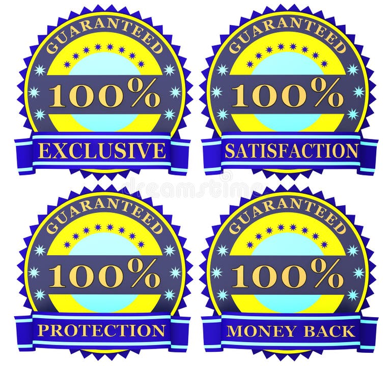 Satisfaction Guarantee Labels Stock Illustration - Illustration of ...