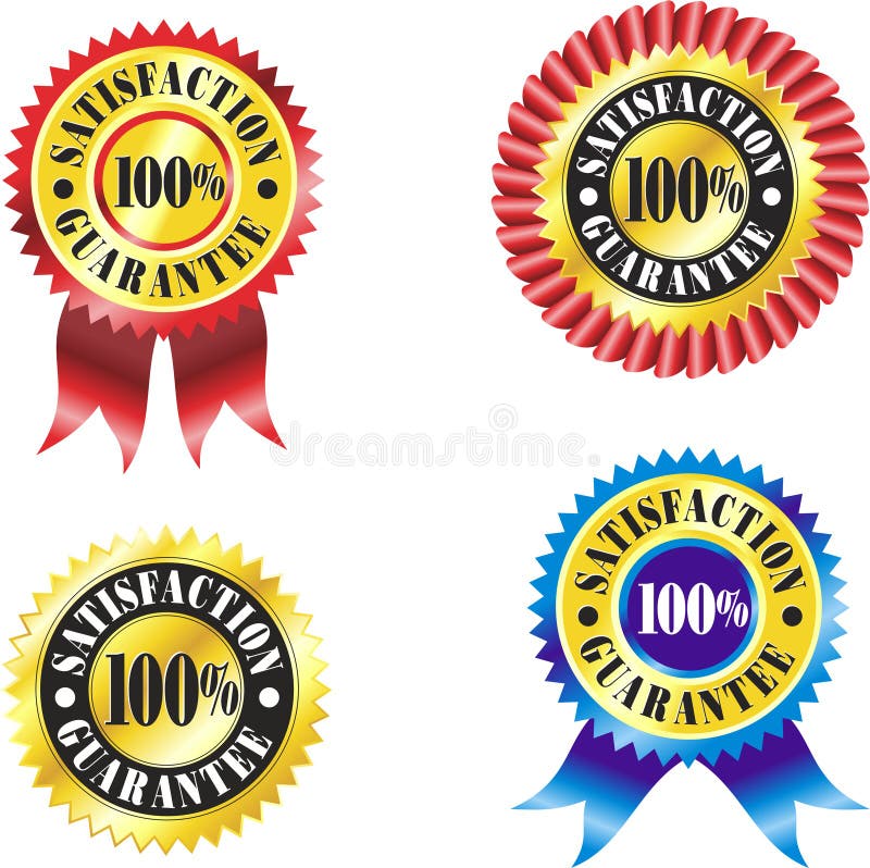 Gold Premium Quality Guarantee Labels Stock Vector - Illustration of ...