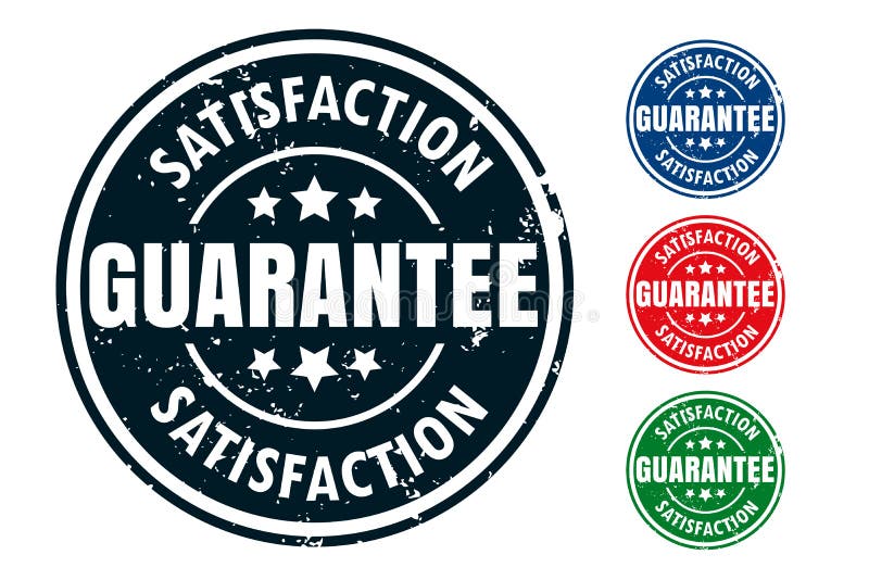 Satisfaction Guarantee Rubber Stamp Seal Design Set Stock Vector ...