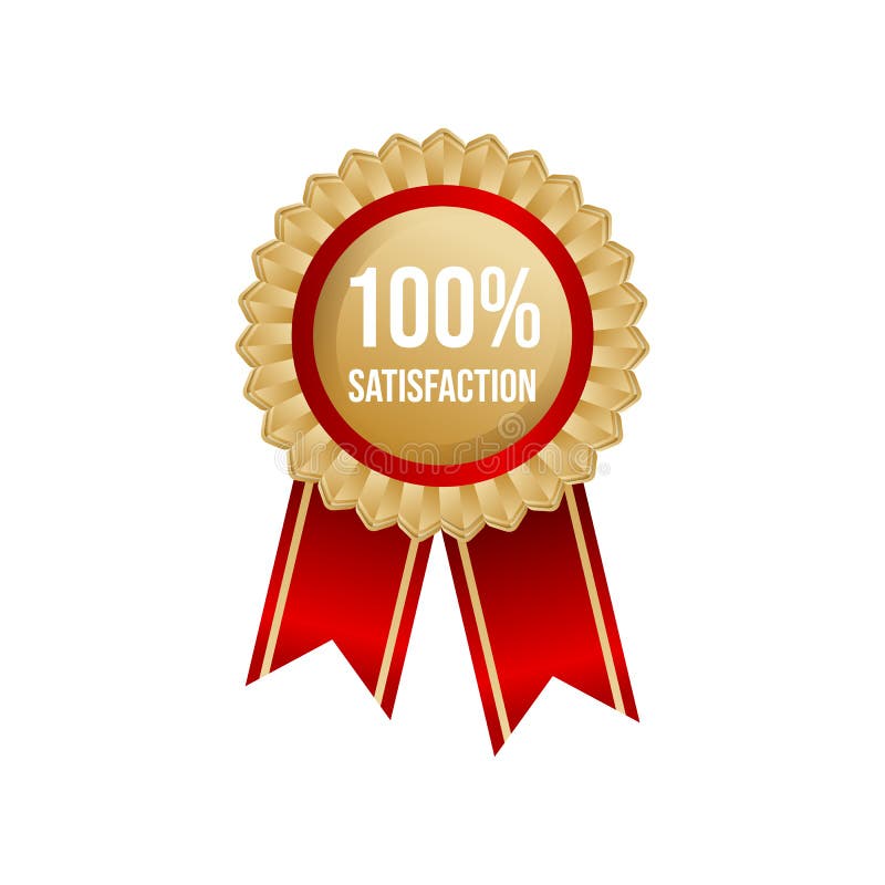 Satisfaction Guaranteed Label. 3D Rendering Vector Design Stock Vector ...