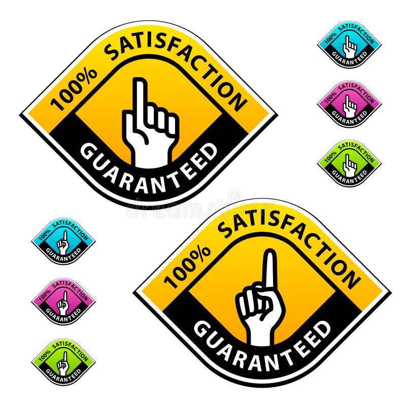 Satisfaction Guaranteed Labels Stock Vector - Illustration of drawing ...