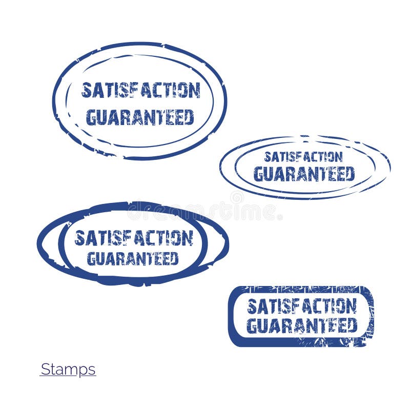 Satisfaction Guaranteed, Stamp Collection Stock Vector - Illustration ...