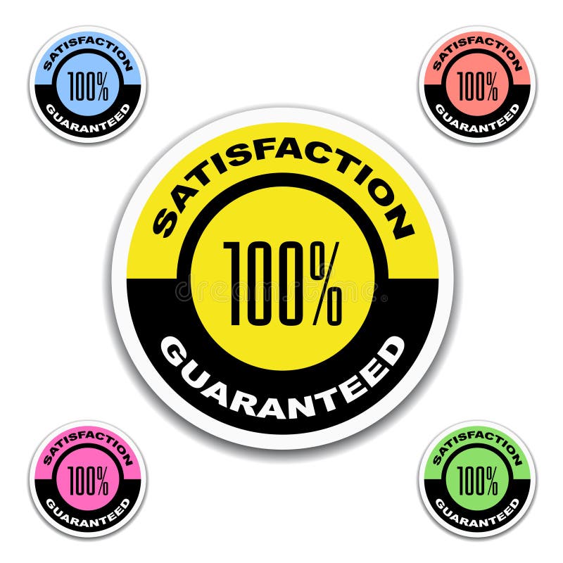 Satisfaction Guaranteed Stickers Stock Vector - Illustration of design ...