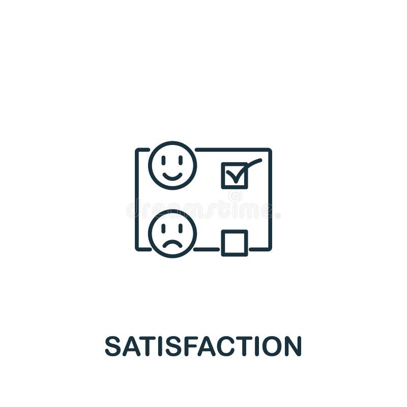 Satisfaction Icon from Customer Service Collection. Simple Line Element ...