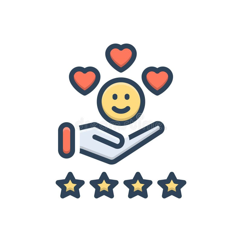 Color Illustration Icon for Satisfaction, Emoji and Feedback Stock ...