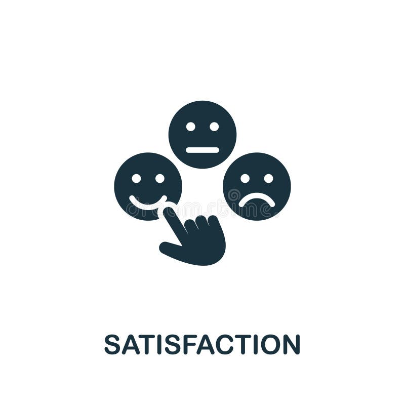 Satisfaction Icon. Monochrome Simple Customer Relationship Icon for ...