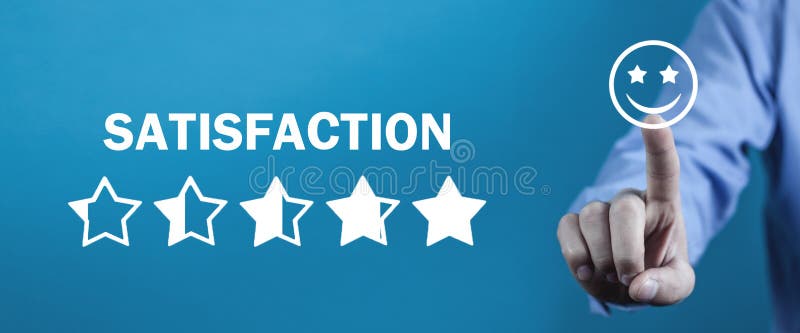 Satisfaction. Increase Rating. Feedback, Quality Review Stock Photo ...