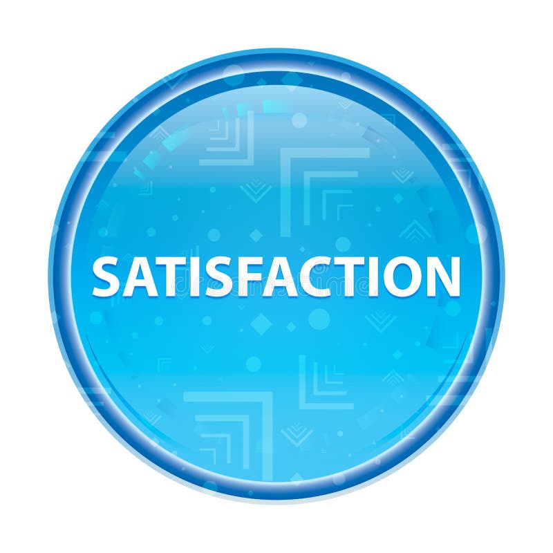 Satisfaction Floral Blue Round Button Stock Illustration - Illustration ...