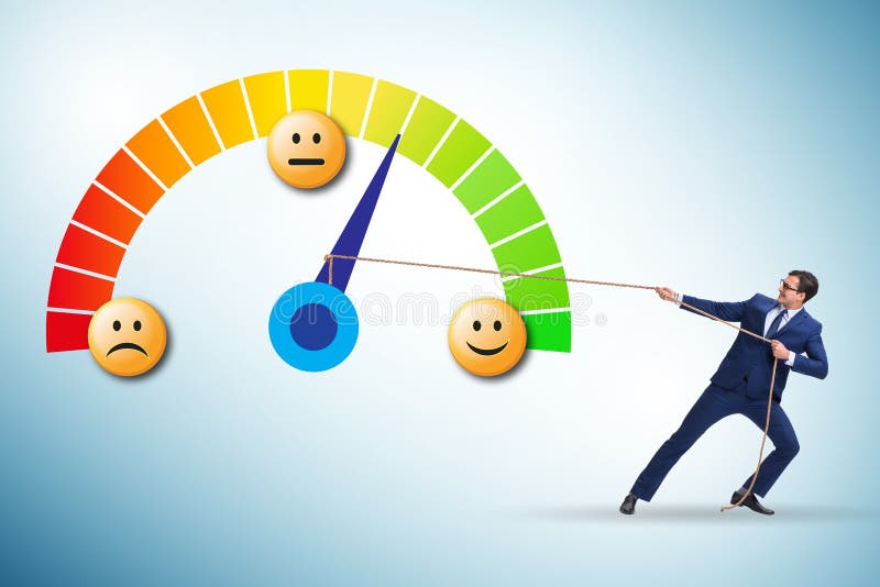 Satisfaction Meter in Customer Opinion Concept Stock Photo - Image of ...