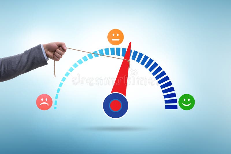 Satisfaction Meter in Customer Opinion Concept Stock Photo - Image of ...