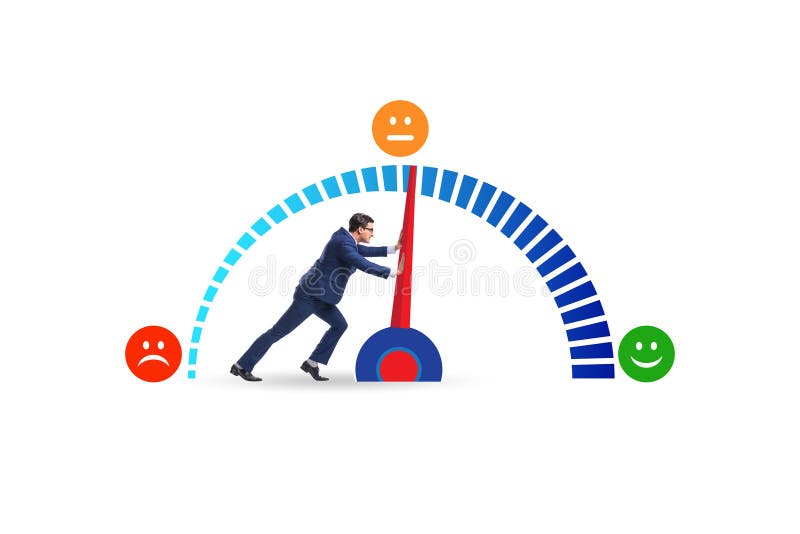 Satisfaction Meter in Customer Opinion Concept Stock Image - Image of ...