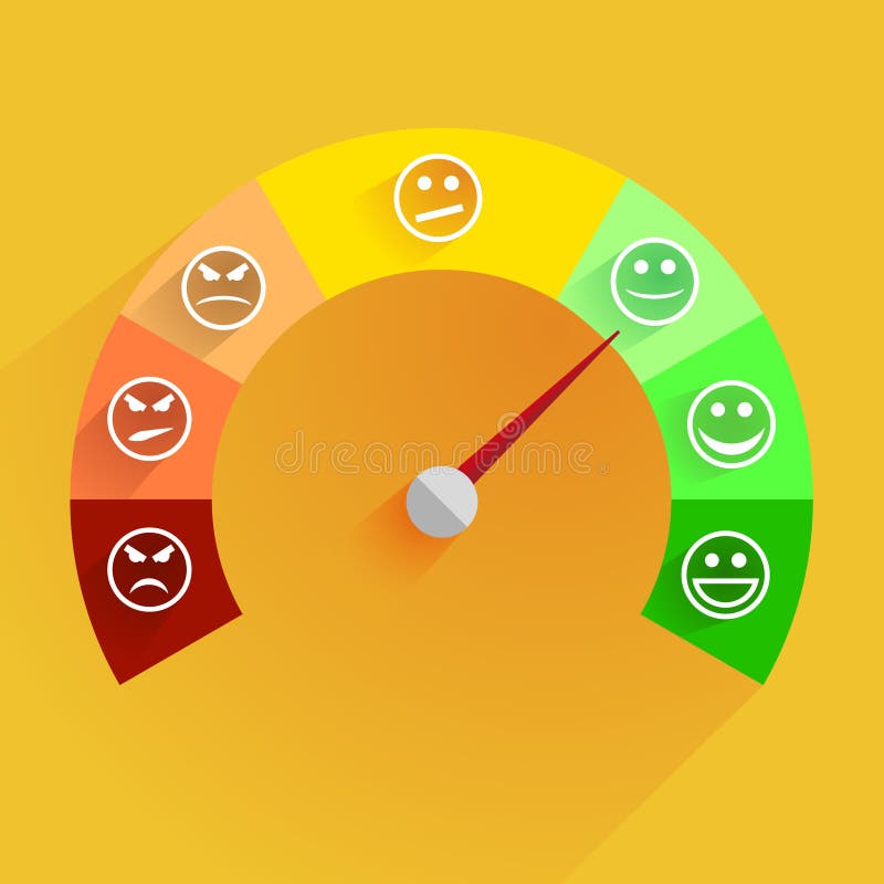 Satisfaction meter stock vector. Illustration of opinion - 33008890