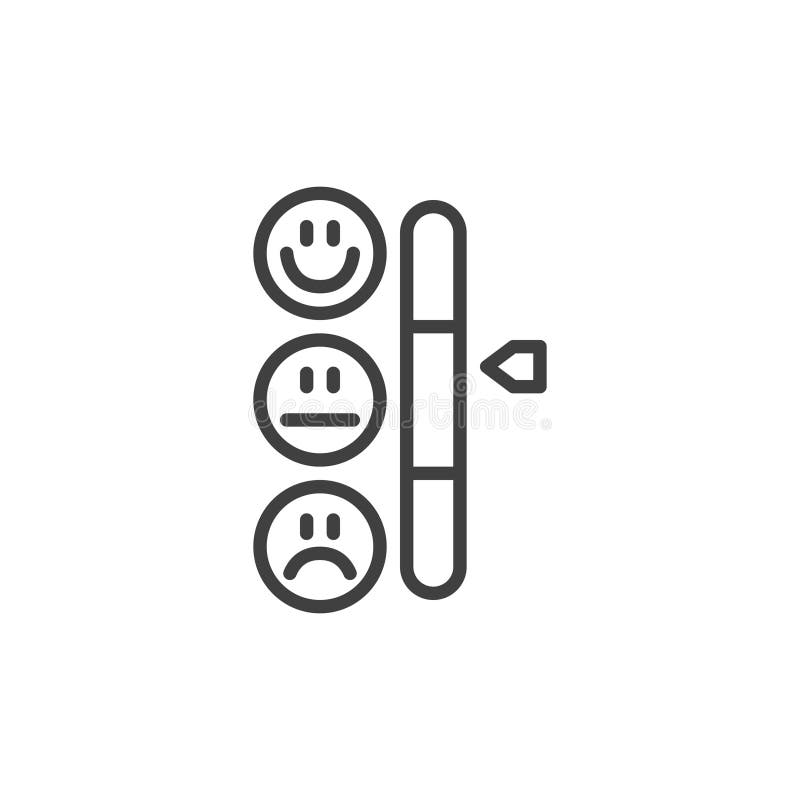 Satisfaction Meter Line Icon Stock Vector - Illustration of logo ...