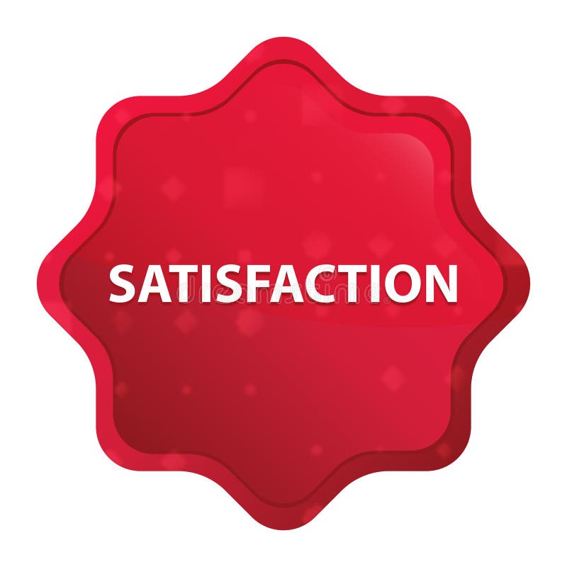 Satisfaction Misty Rose Red Starburst Sticker Button Stock Illustration ...