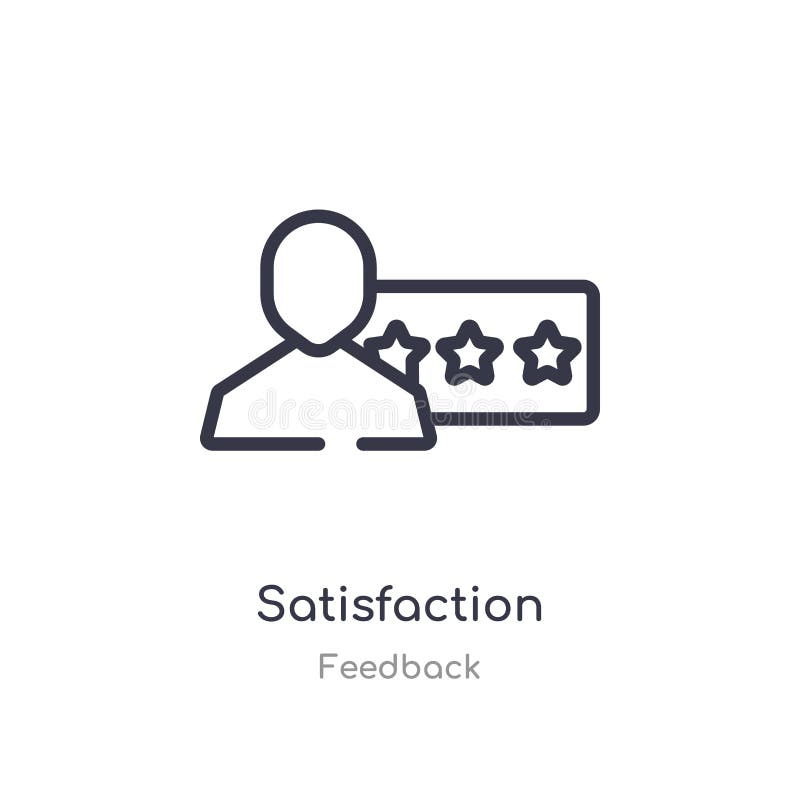Satisfaction Outline Icon. Isolated Line Vector Illustration from ...