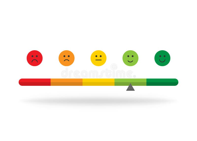 Satisfaction Rating of Mood. Happy Emoticon, Negative or Good. Emoji of ... Satisfaction Rating of Mood. Happy Emoticon, Negative or Good. Emoji of ...