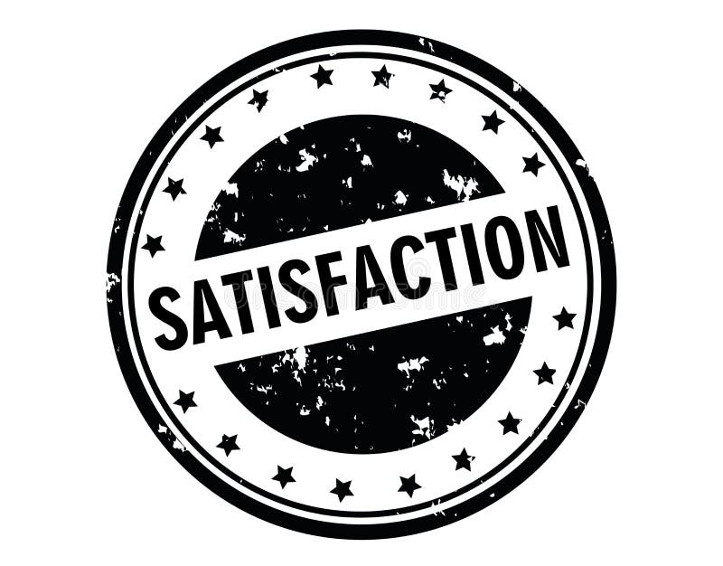 Satisfaction stamp seal stock vector. Illustration of online - 132731783