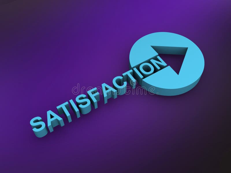 Satisfaction Word on Purple Stock Illustration - Illustration of levels ...