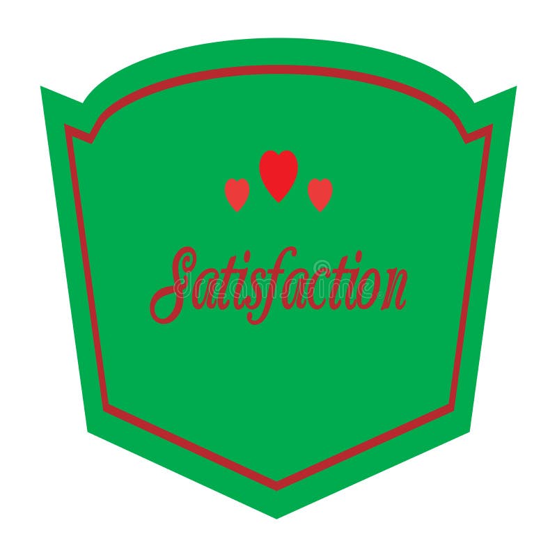 Satisfactory Shield Icon for Design Projects. Stock Illustration ...