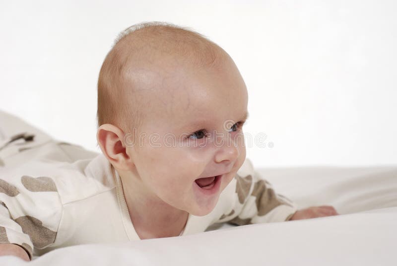 Satisfied baby stock image. Image of children, ears, cherub - 13540571