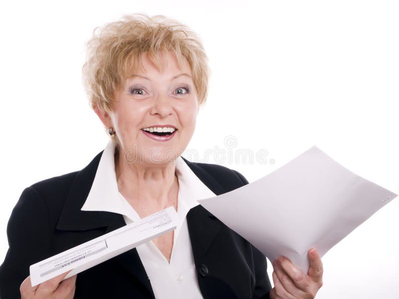 Satisfied Customer Talking on Phone and Looking at You Stock Photo ...