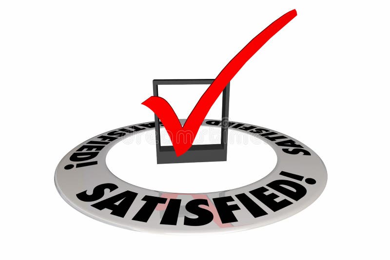 Satisfied Check Mark Box Customer Satisfaction Stock Illustration ...