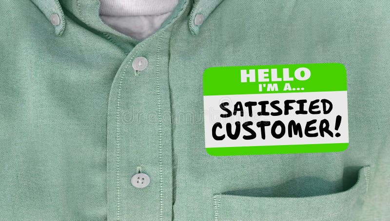 Satisfied Customer Arrow Pointing Happy Client Satisfaction Stock ...