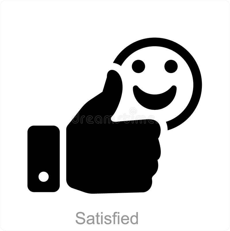 Satisfied and Customer Icon Concept Stock Illustration - Illustration of concept, icon: 340425959