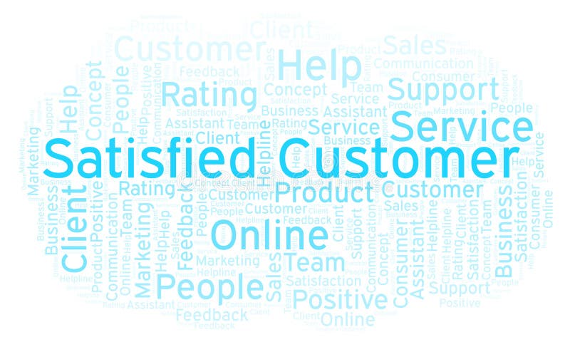 Satisfied Customer Word Cloud. Stock Illustration - Illustration of ...