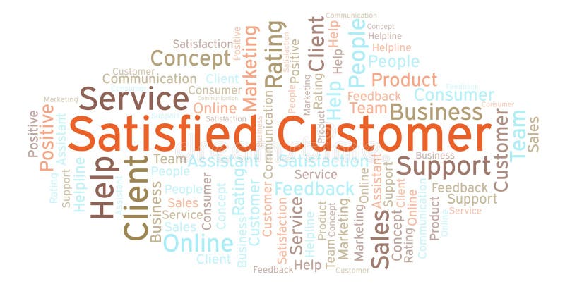 Satisfied Customer Word Cloud. Stock Illustration - Illustration of ...