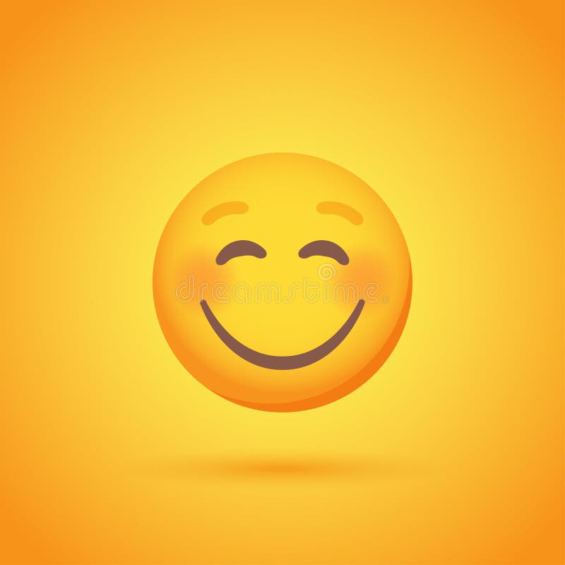 Emoticon - Satisfied stock illustration. Illustration of cartoon - 8727787