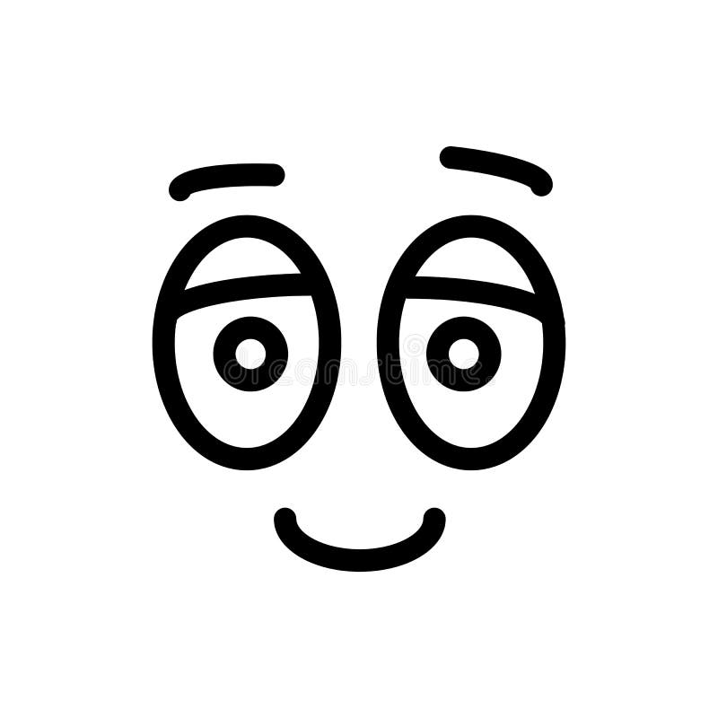 Satisfied Glad Smiley Face Emoticon Line Art Icon for Apps and Websites ...