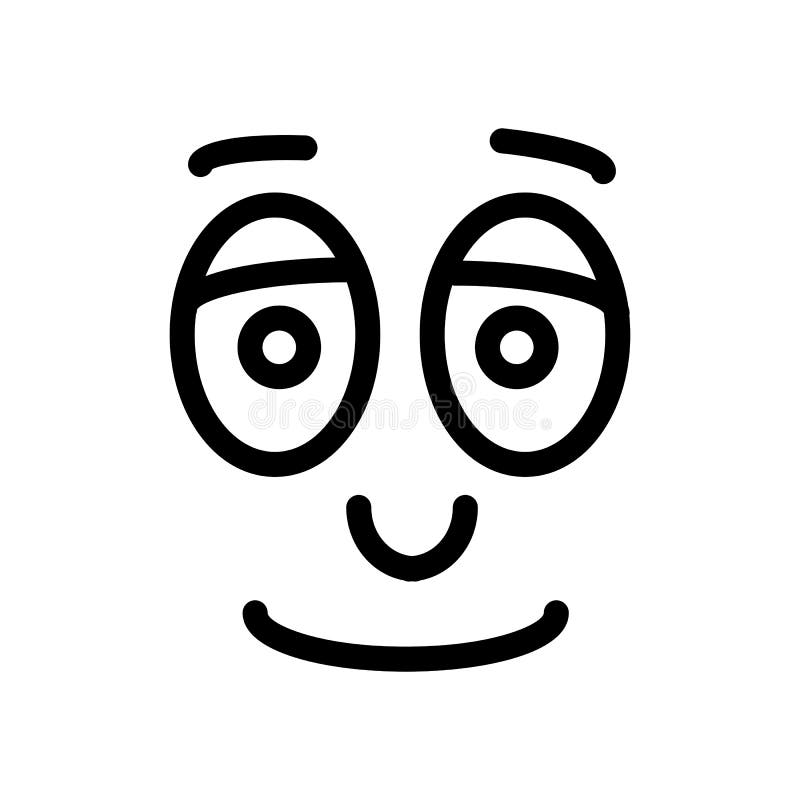 Satisfied Glad Smiley Face Emoticon Line Art Icon for Apps and Websites ...