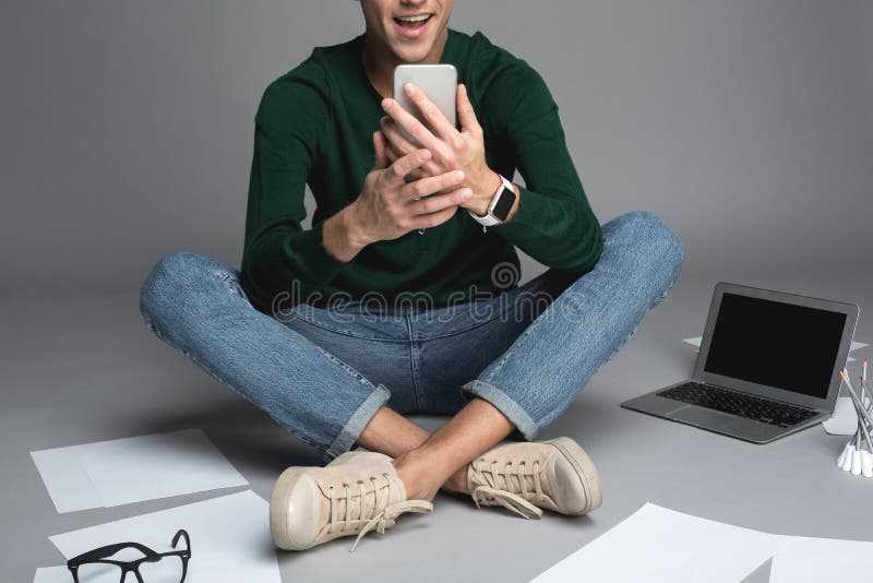 Advanced Young Man Likes Gadgets Stock Photo - Image of device, modern ...