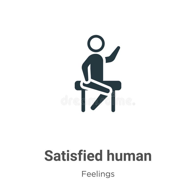 Satisfied Human Icon in Trendy Design Style. Satisfied Human Icon ...