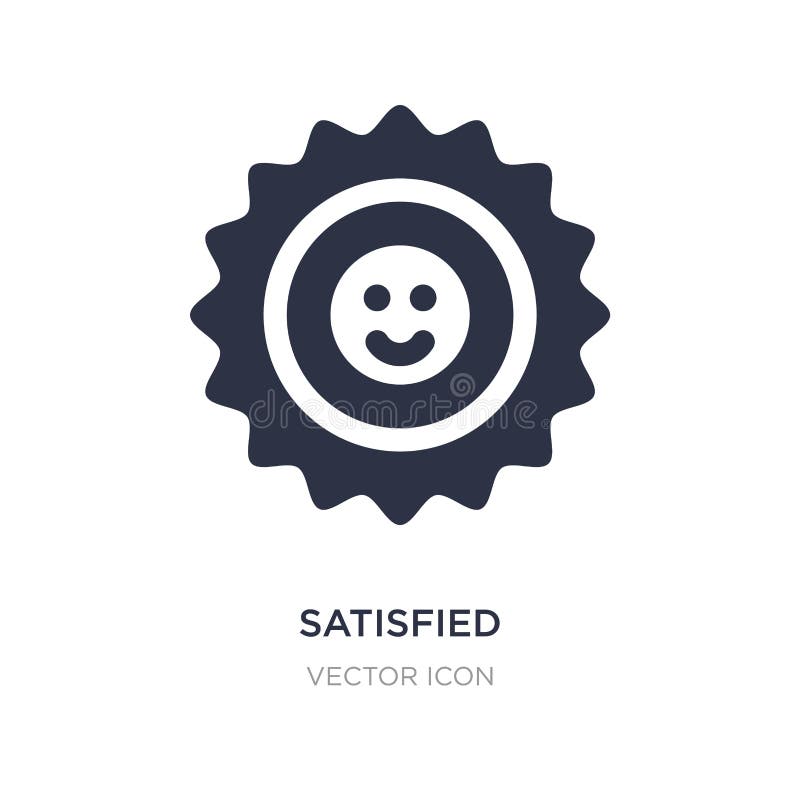 Satisfied Icon On White Background. Simple Element Illustration From ...