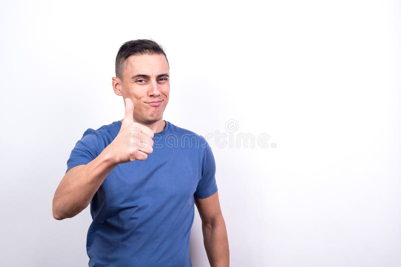 Satisfied man stock image. Image of middle, tshirt, satisfied - 178686413